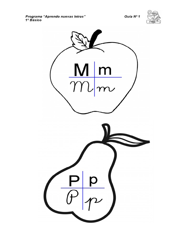 Letras M y P para 1º Básico | PDF