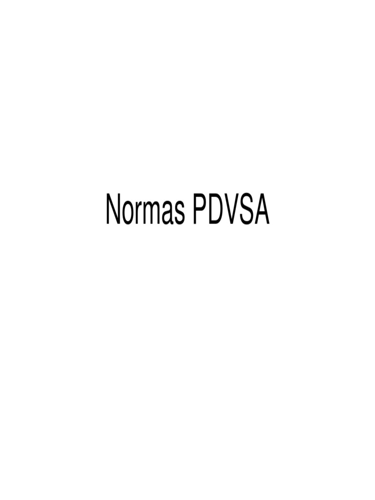 Normas PDVSA IR-M-01 | PDF