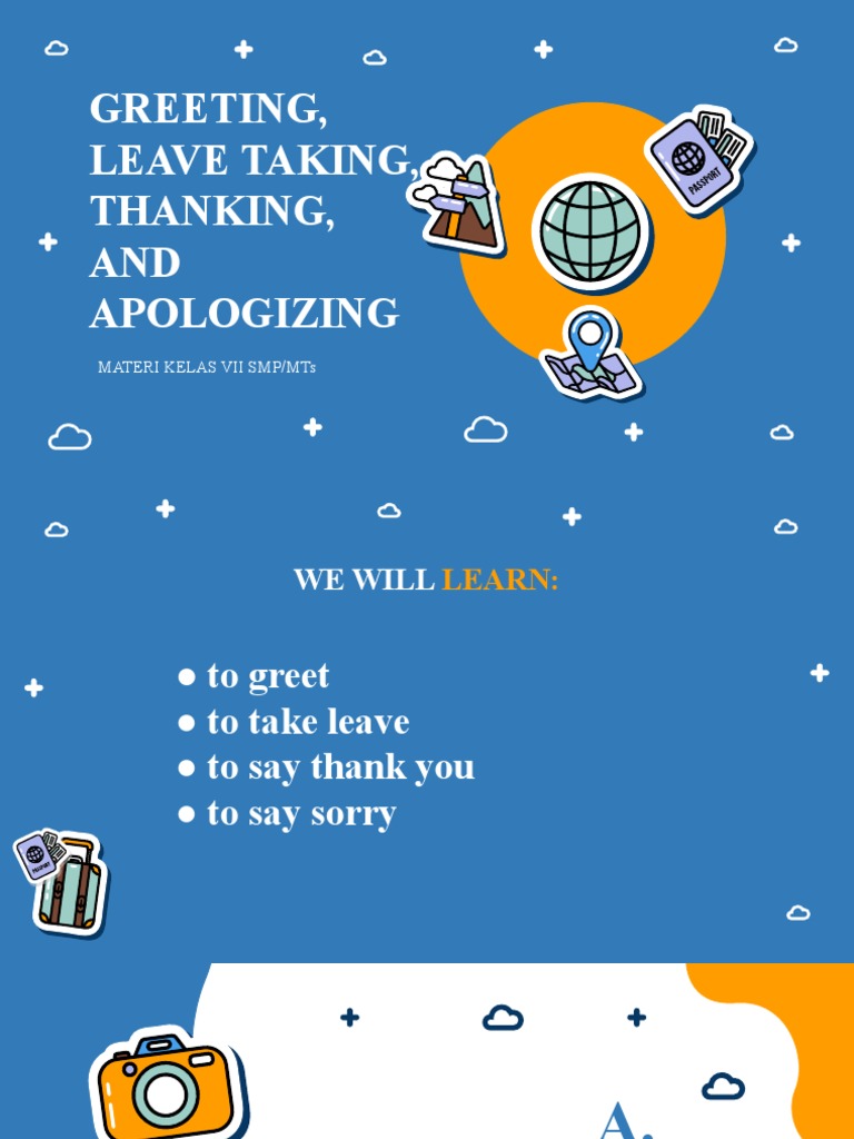 Greeting, Leave Taking, Thanking, and Apologizing | PDF | Self-Improvement