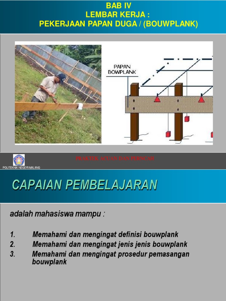 Pemasangan dan Fungsi Bouwplank | PDF