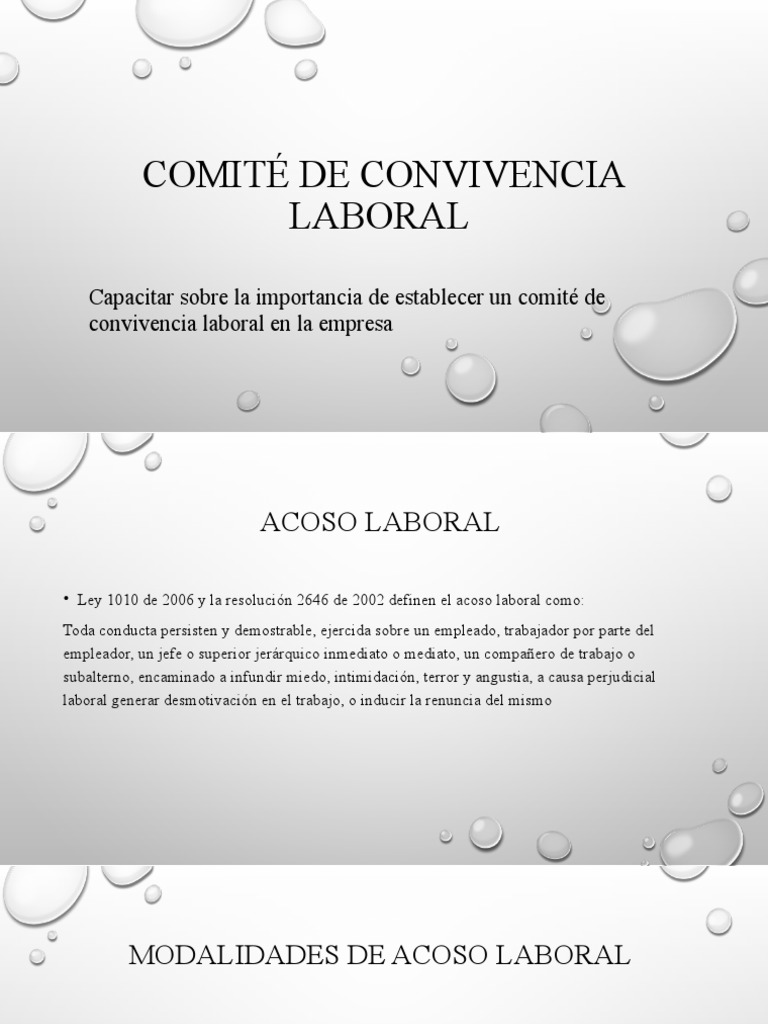 Comité de Convivencia Laboral | PDF