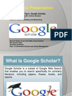 Google Scholar Guide for Students | PDF | Libraries | Communication