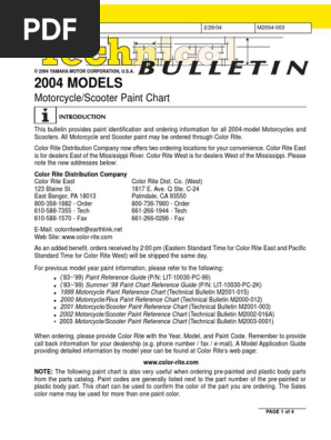 Suzuki Motorcycle Paint Color Chart Pdf | Reviewmotors.co
