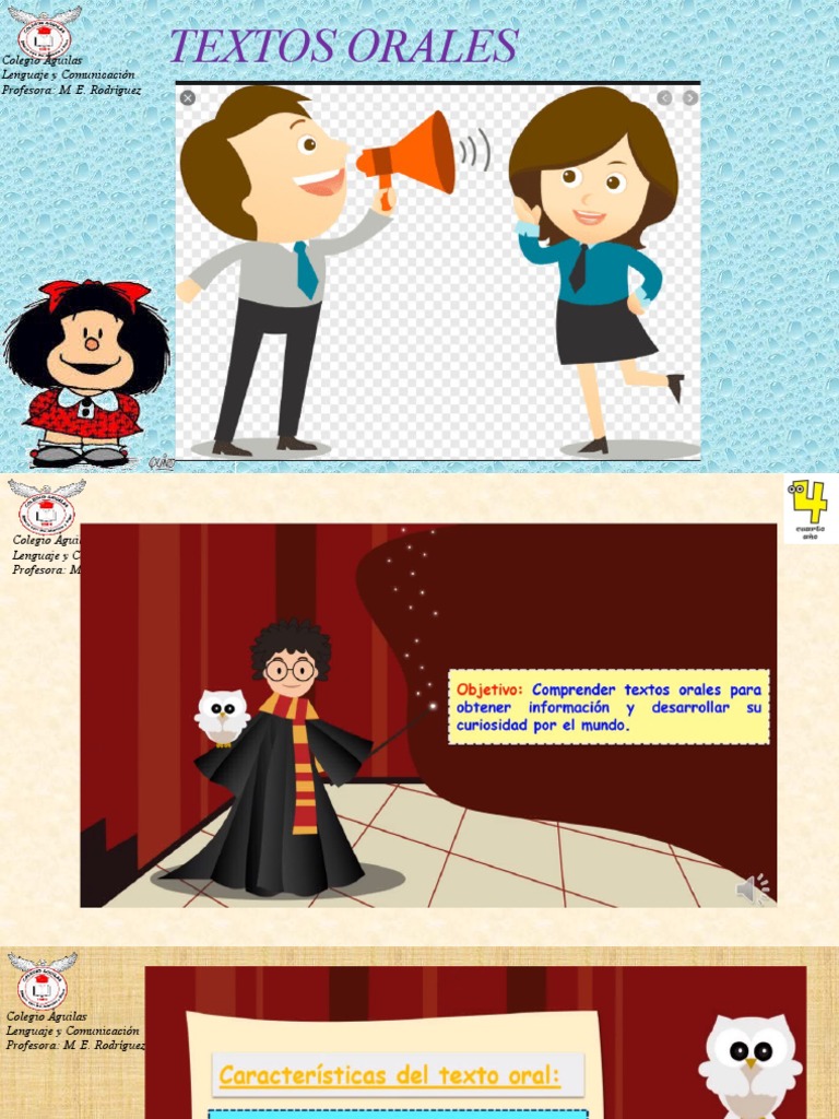 Textos Orales 4° | PDF