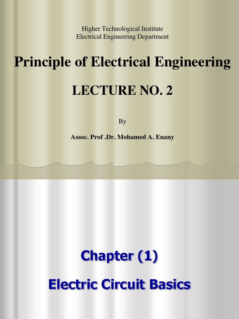 Principle of Electrical Engineering: Lecture No. 2 | PDF | Electrical ...