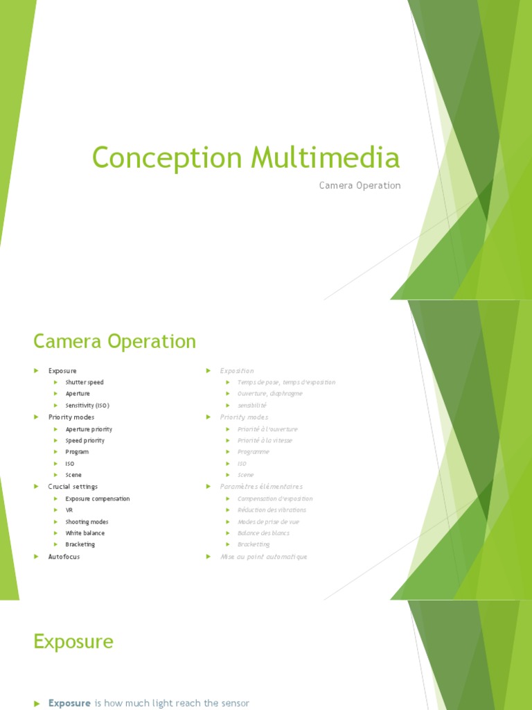 Camera Operation & Exposure Guide | PDF | Shutter Speed | Exposure ...
