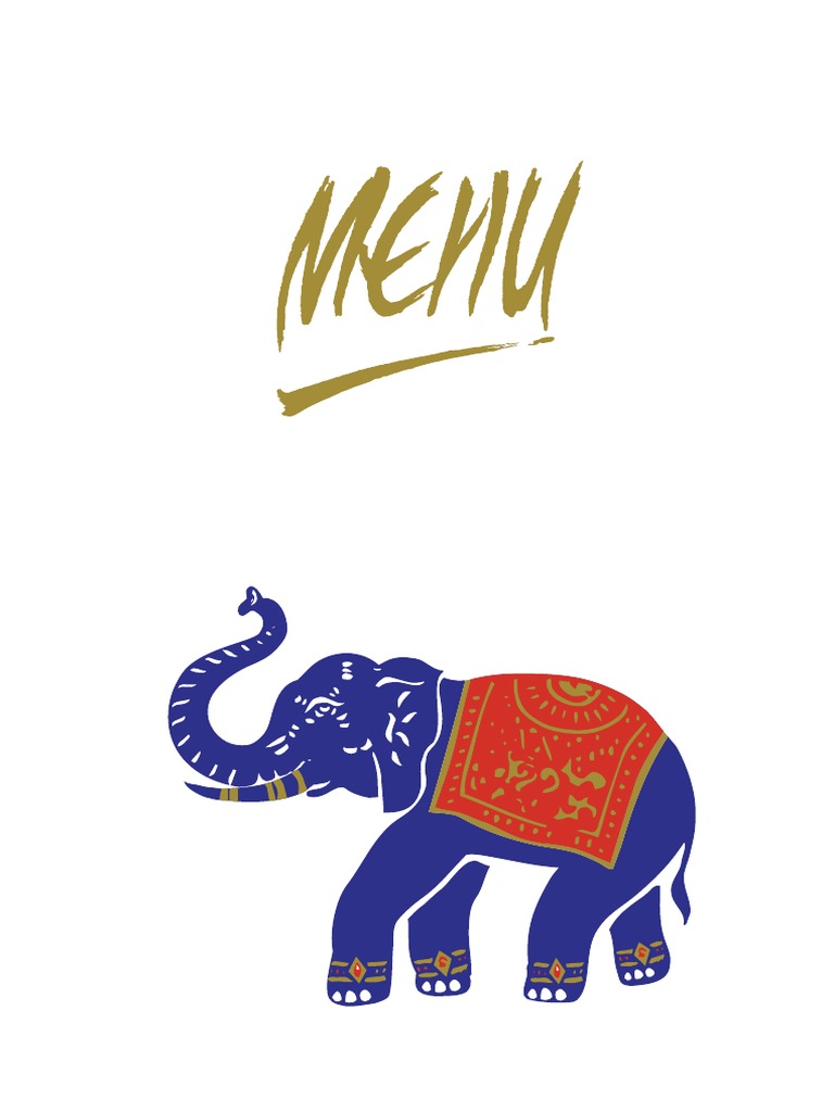 Blue Elephant Menu | PDF