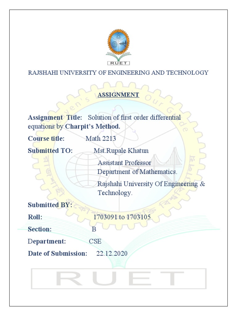 Math Charpit's-Method 1703091-1703105 | PDF | Differential Equations ...