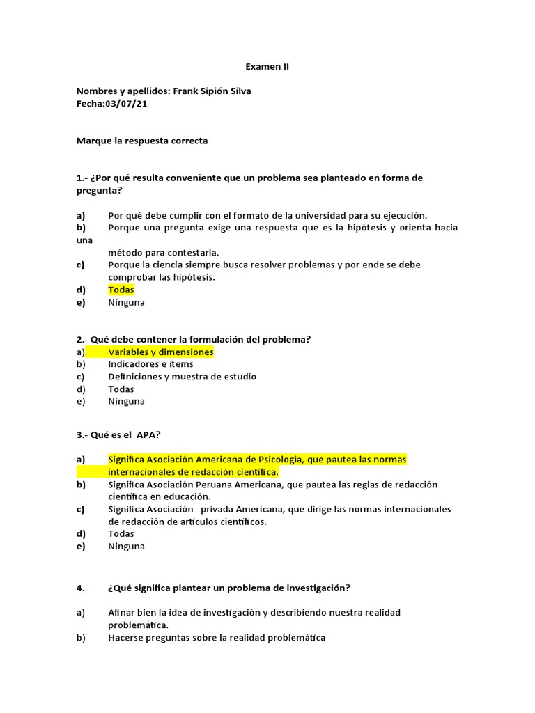 Planteamiento del Problema de Investigación | PDF | Prueba (evaluación ...
