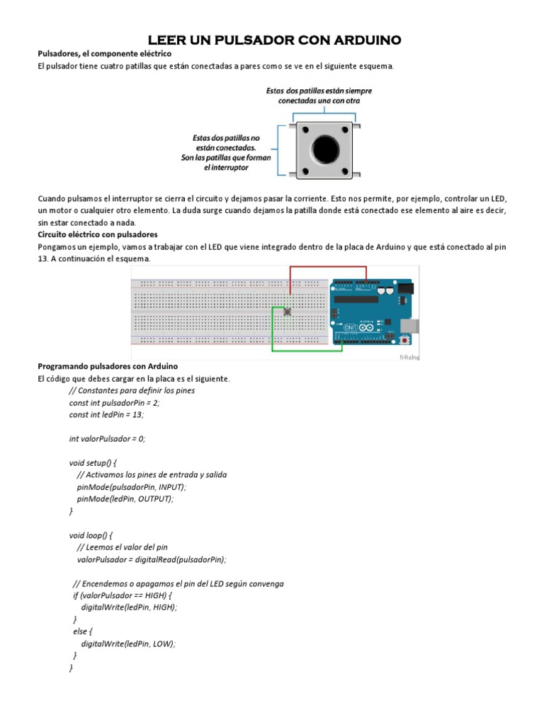 Pulsador Con Arduino | PDF