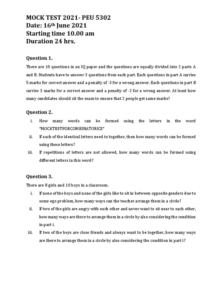MOCK Assignment | PDF