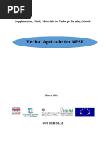 Quantitative Aptitude For NPSE | PDF | Teachers | Multiplication