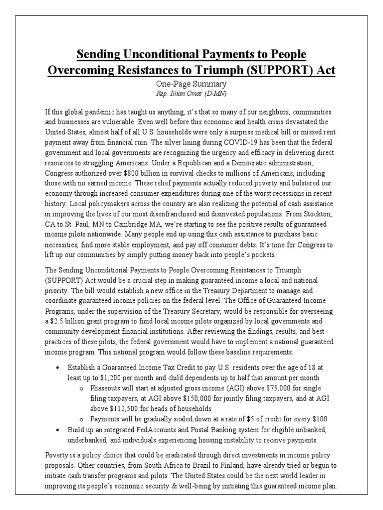 SUPPORT Act | PDF | Banks | Payments