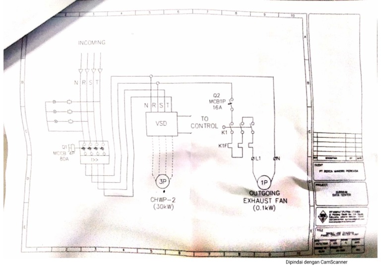 Wairing Diagram Panel Pompa Chiller | PDF