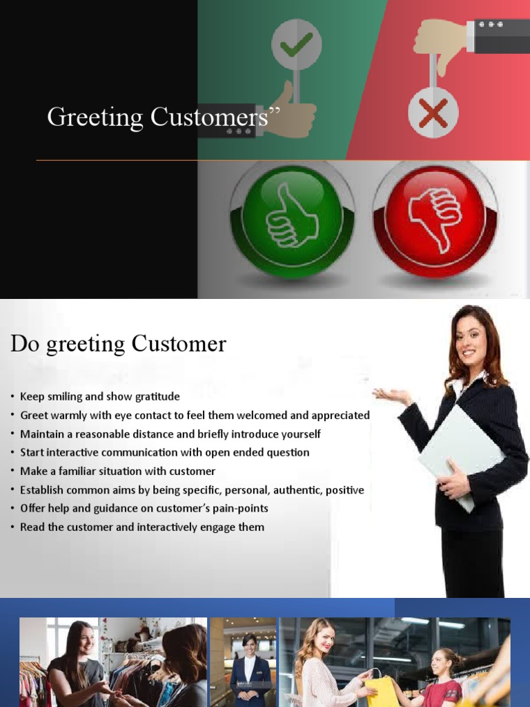 How To Greeting Customers | PDF