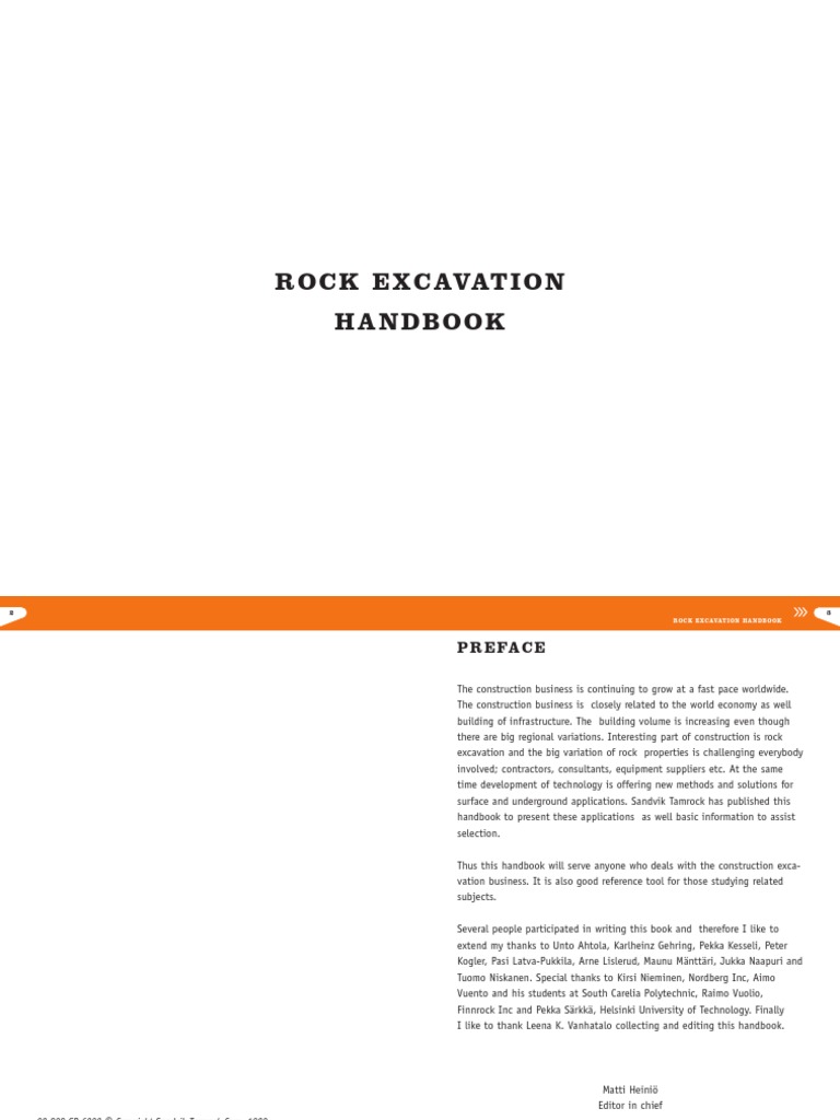 01/10 - Rock Excavation Handbook | PDF | Demolition | Drilling