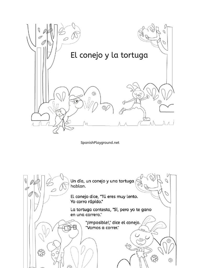 El Conejo y La Tortuga BW | PDF