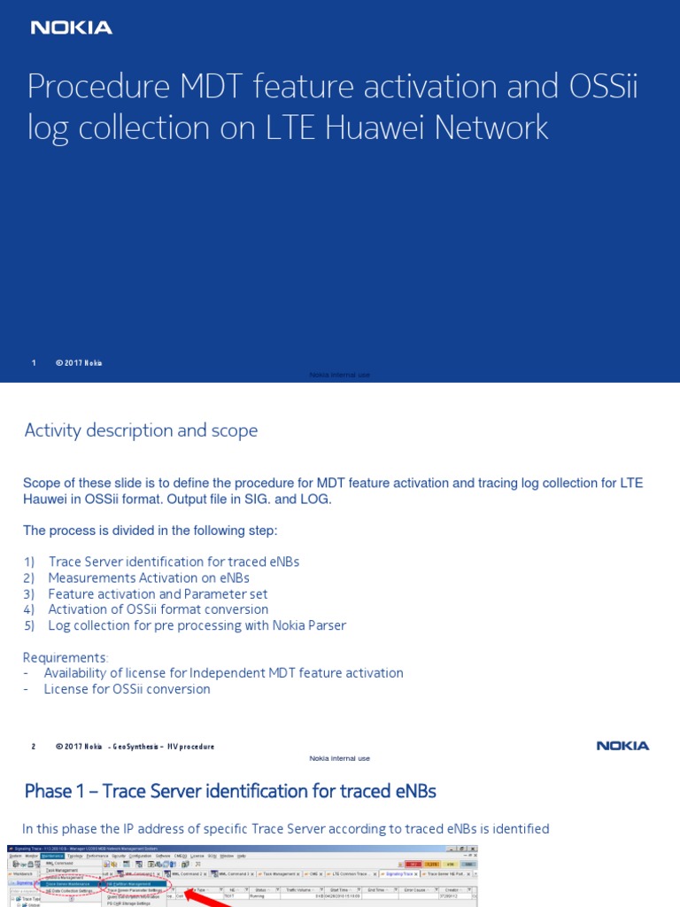 Procedure For MDT Log Huawei LTE Collection | PDF | Information Age ...