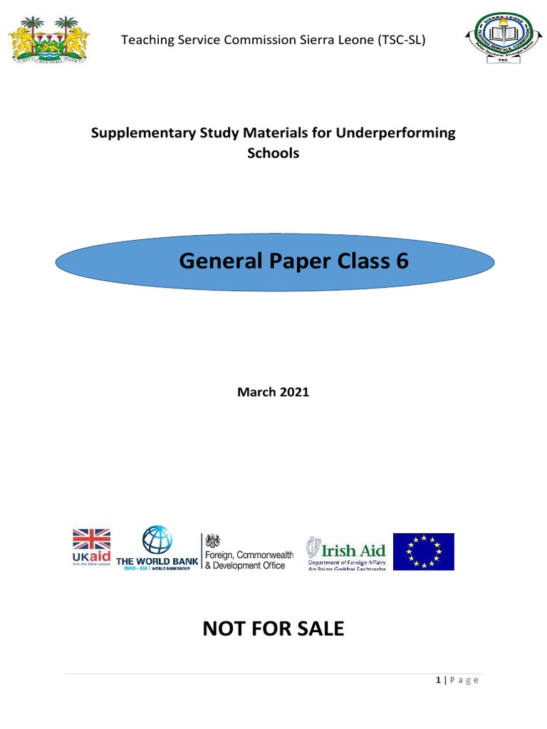 GENERAL PAPER For NPSE | PDF | Foods | Diet & Nutrition