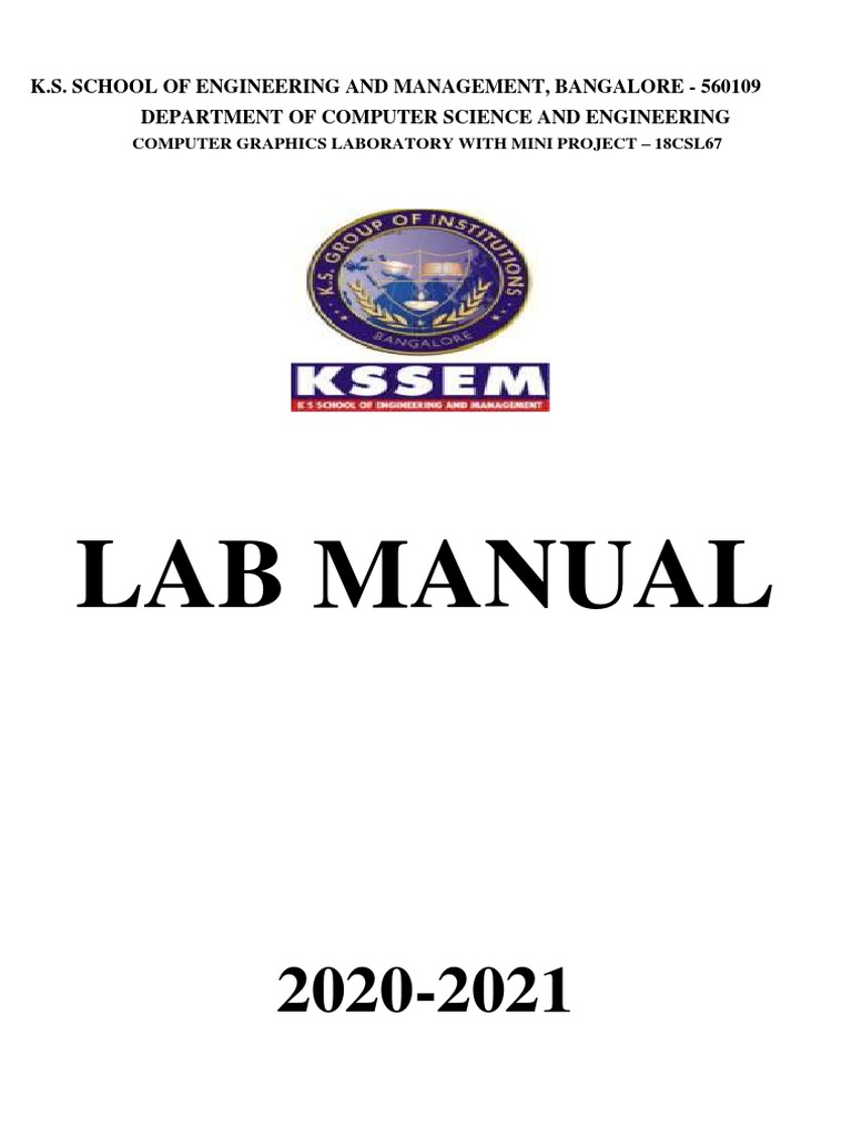CG Lab Manual - 18 Scheme | PDF | Shader | Computer Science