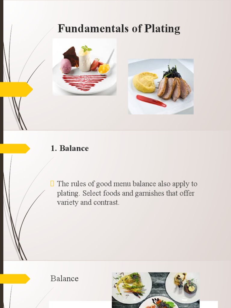 Fundamentals of Plating | PDF | Foods | Tableware