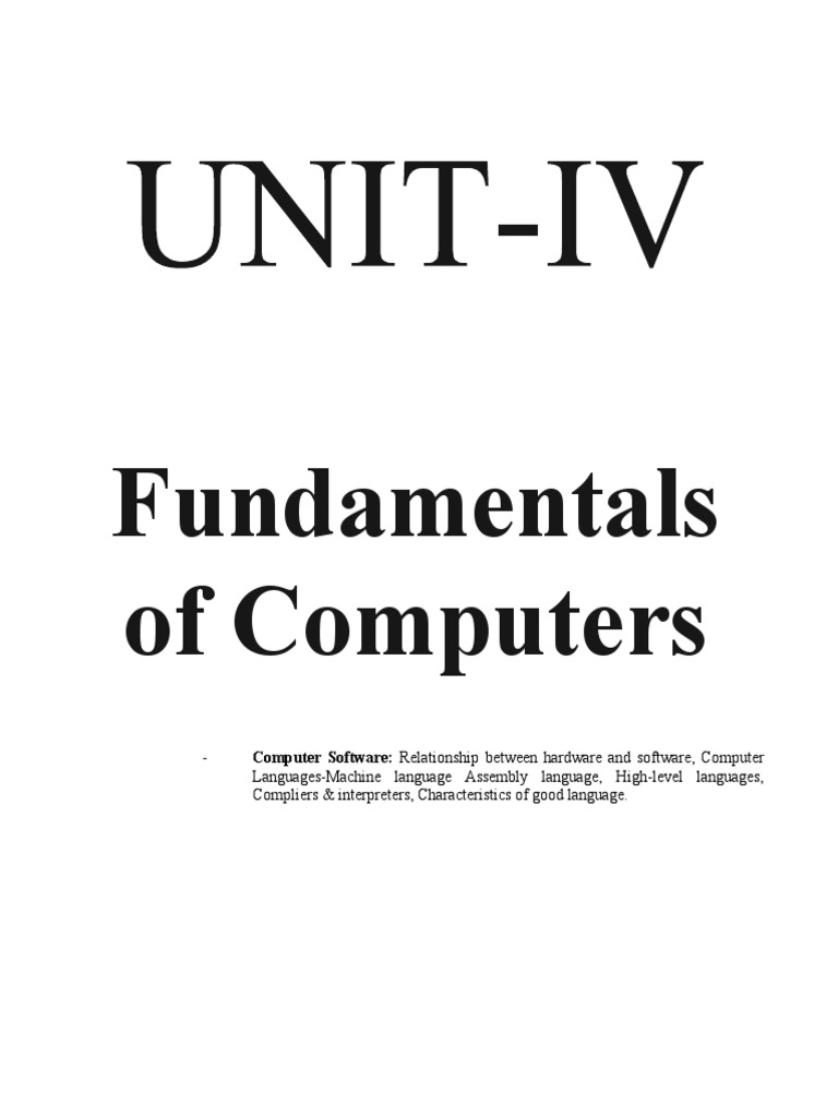 FOC Unit 4 | PDF | Assembly Language | Computer Hardware FOC Unit 4 | PDF | Assembly Language | Computer Hardware