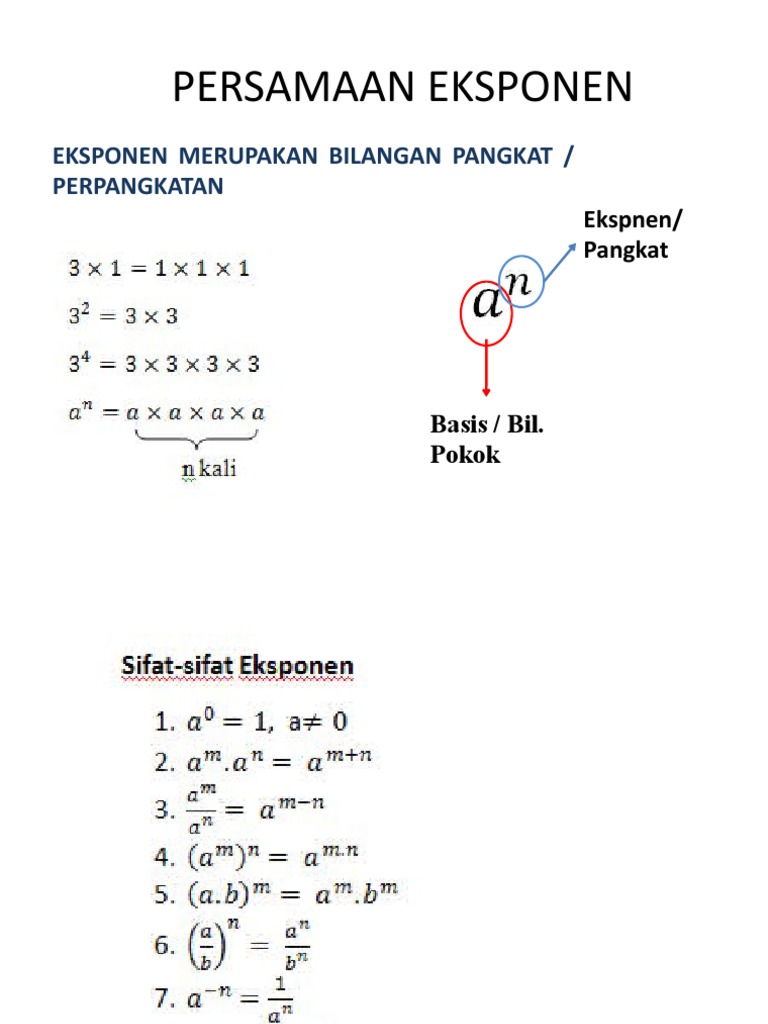 Persamaan Eksponen | PDF