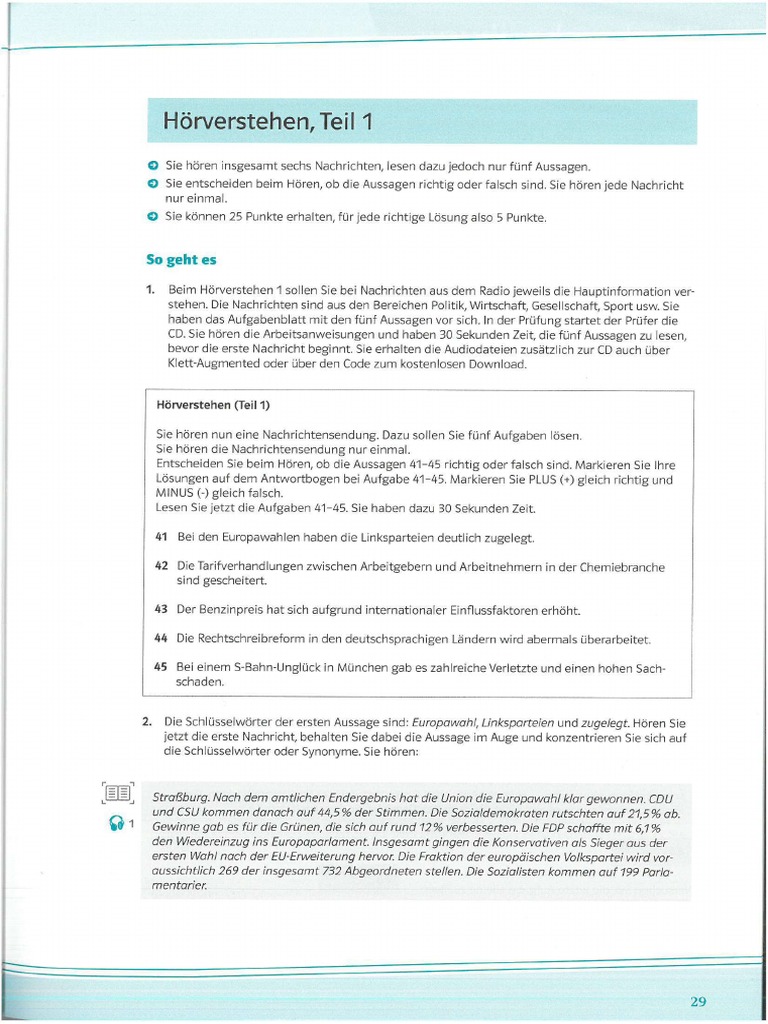 Telc B2 Hörverstehen | PDF