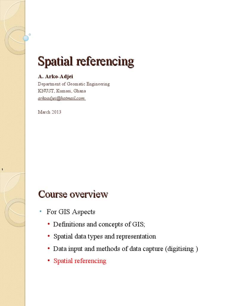 Understanding Spatial Referencing in GIS | PDF | Geodesy | Sea Level