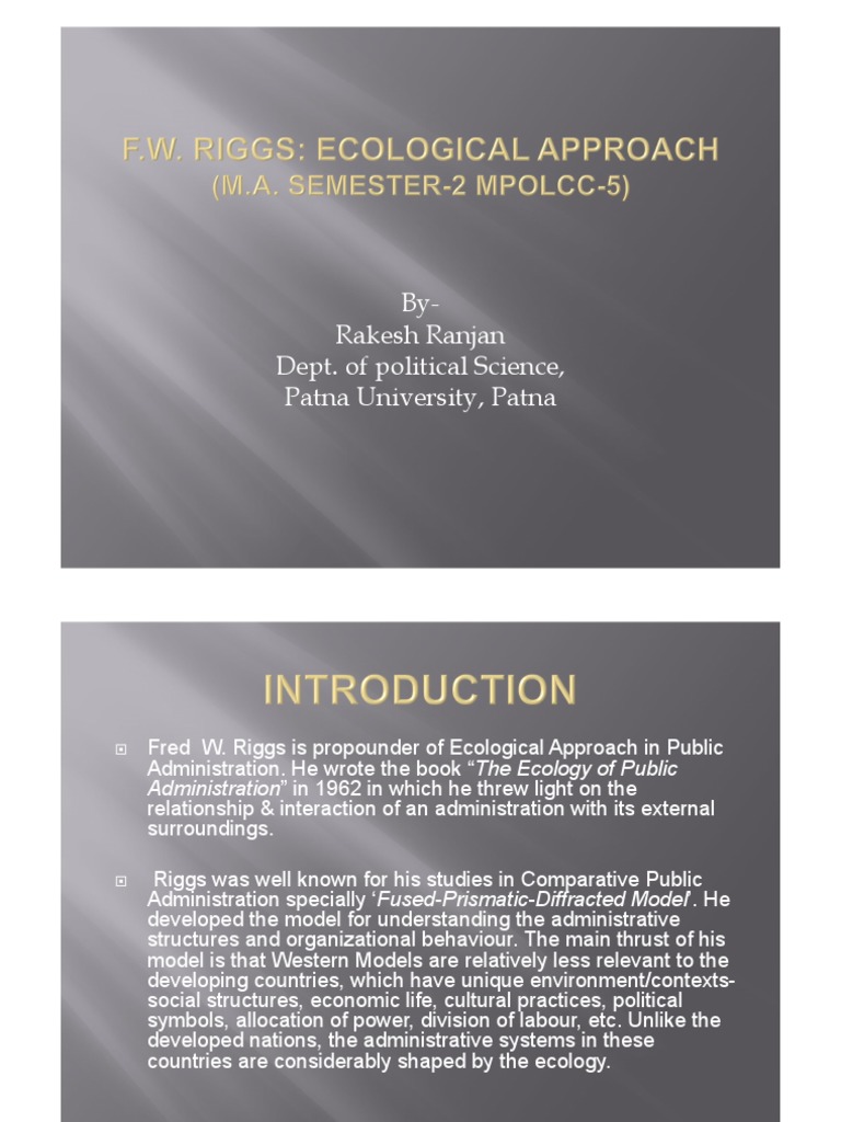 Ecological Approach | PDF | Society | Prism