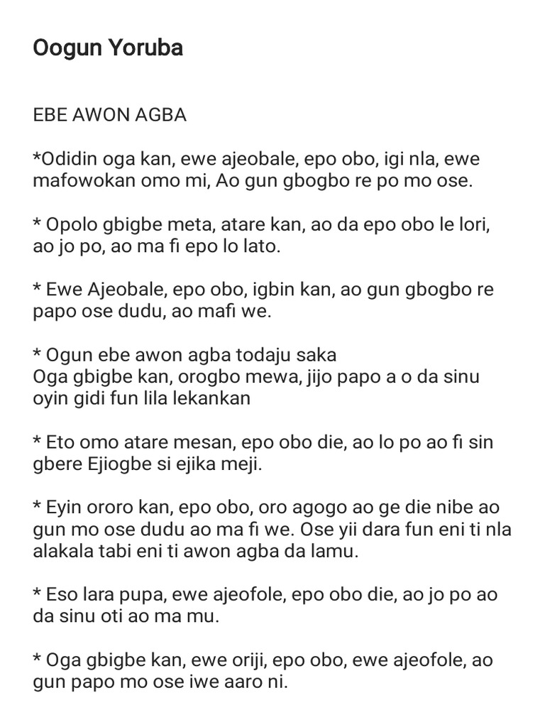Oogun Yoruba | PDF