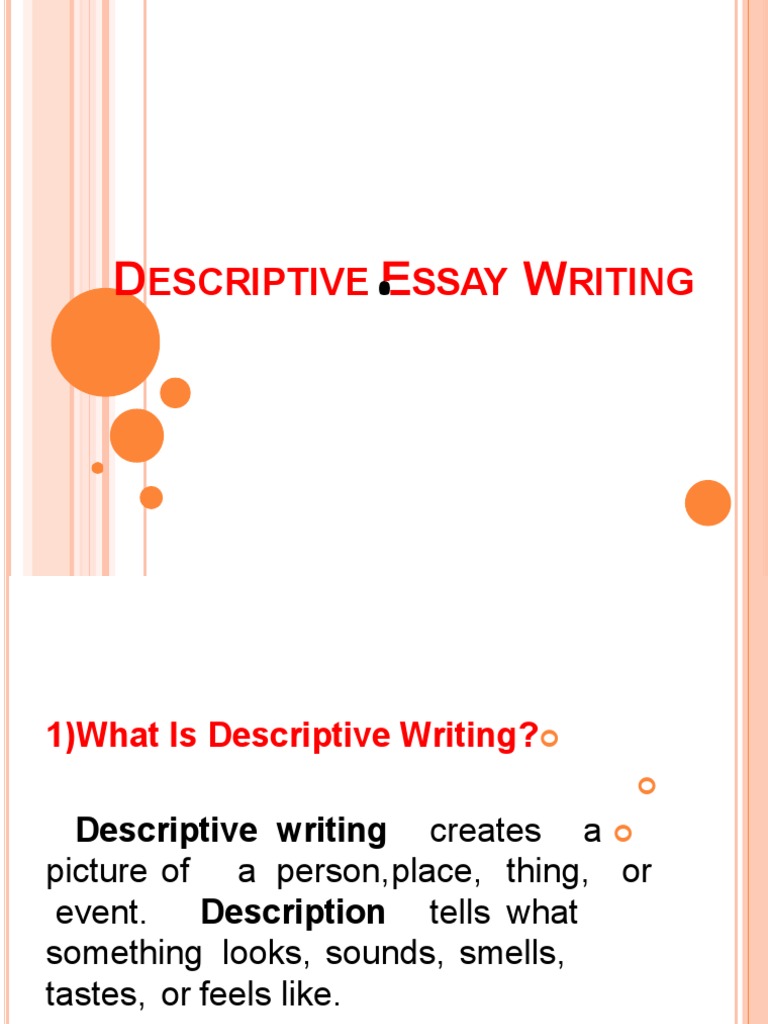 DESCRIPTIVE ESSAY and Paragraph | PDF | Perception | Essays