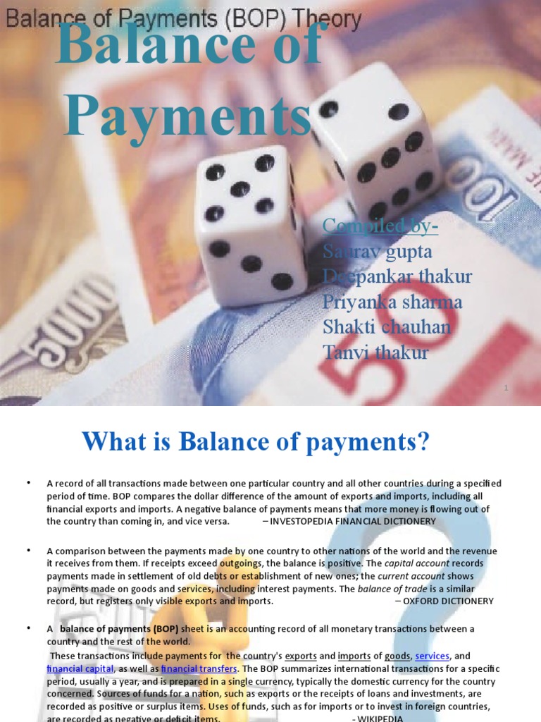 Balance of Payment Presentation | PDF | International Economics ...