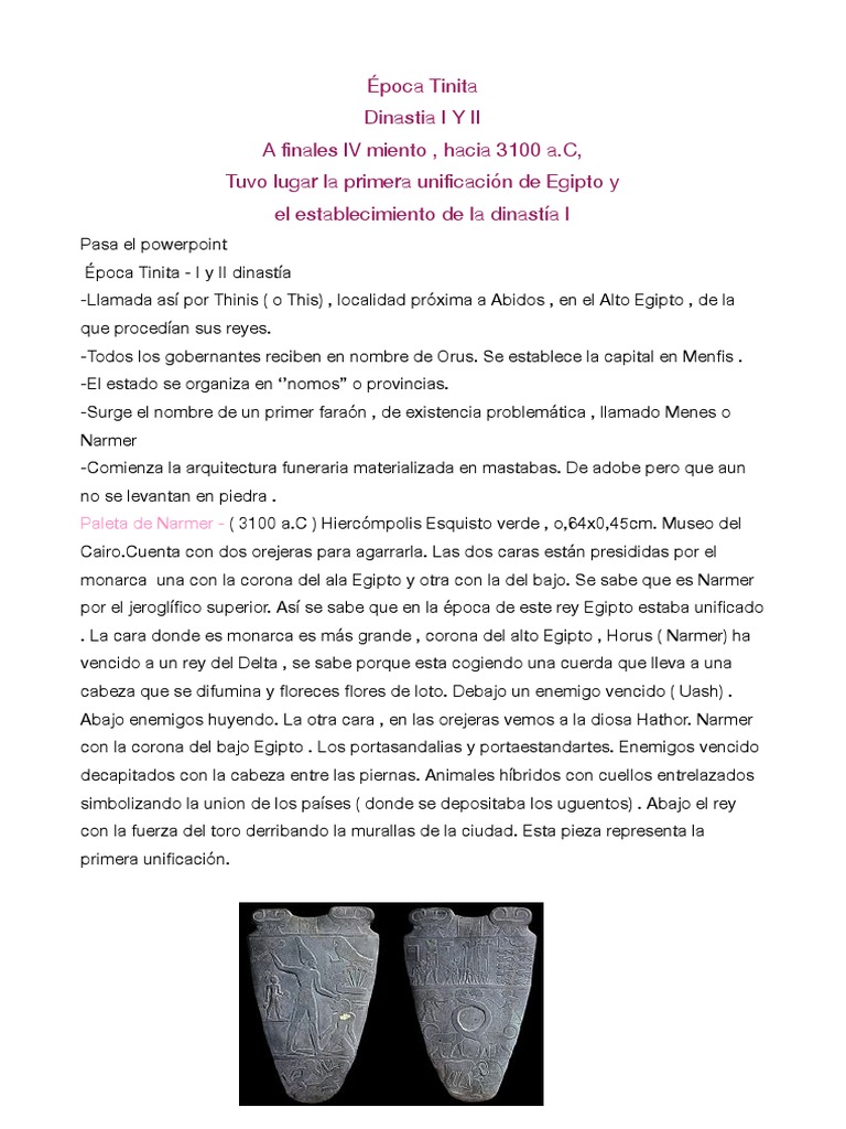 Época Tinita | PDF | Pirámide | Pirámides egipcias
