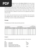 Three Column Cash Book | PDF | Banks | Debits And Credits