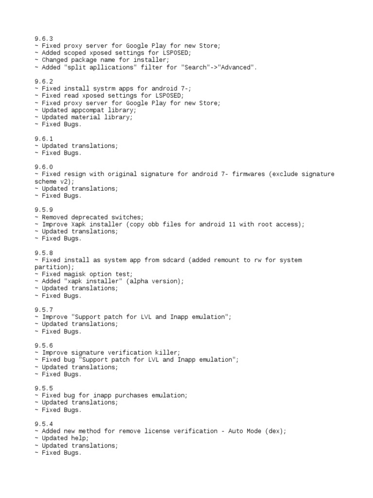 Changelog | PDF | Android (Operating System) | Google Play