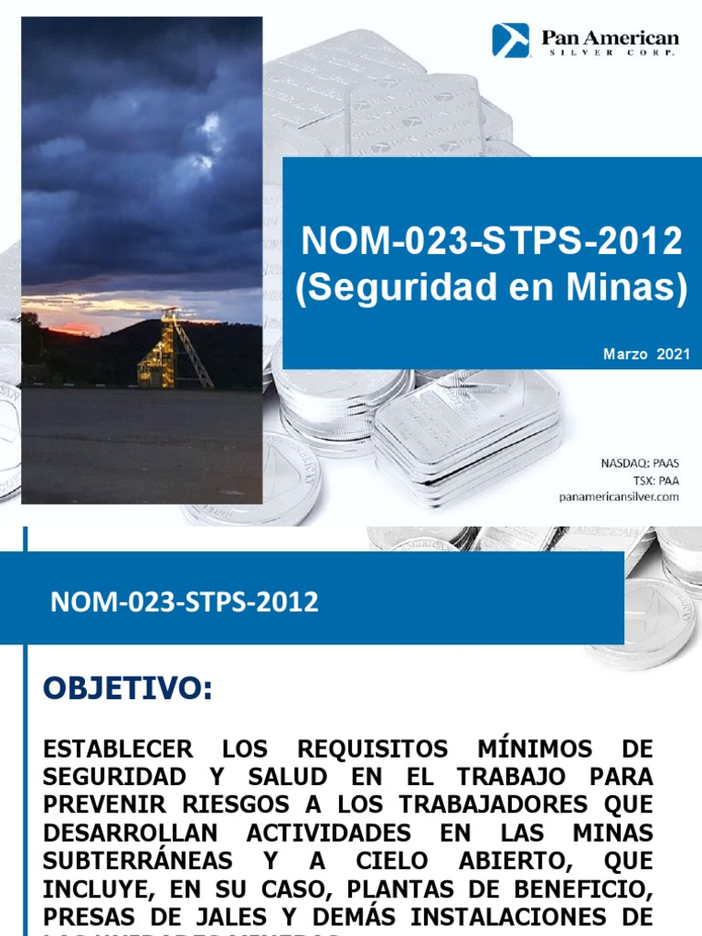 3 Nom 023 | PDF | Minería | La seguridad