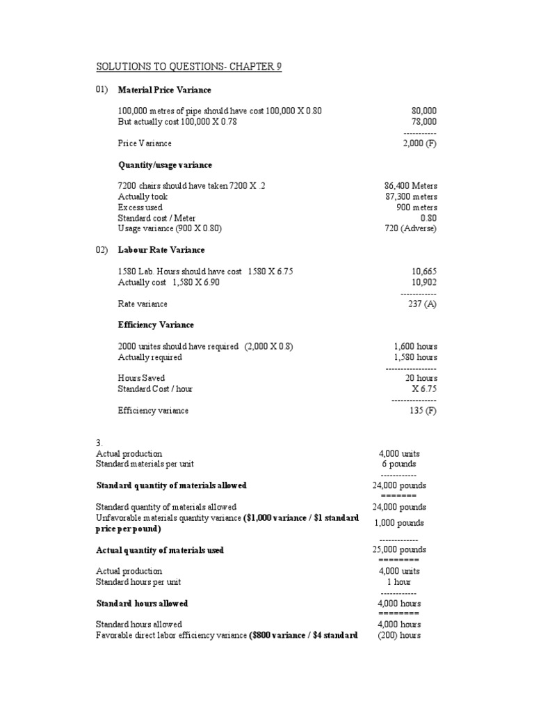 Chapter 9 - Solutions To Questions | PDF | Prices | Output (Economics)
