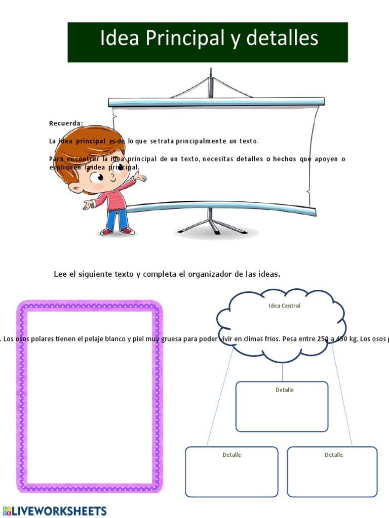 Idea Principal y Detalles: Recuerda | PDF