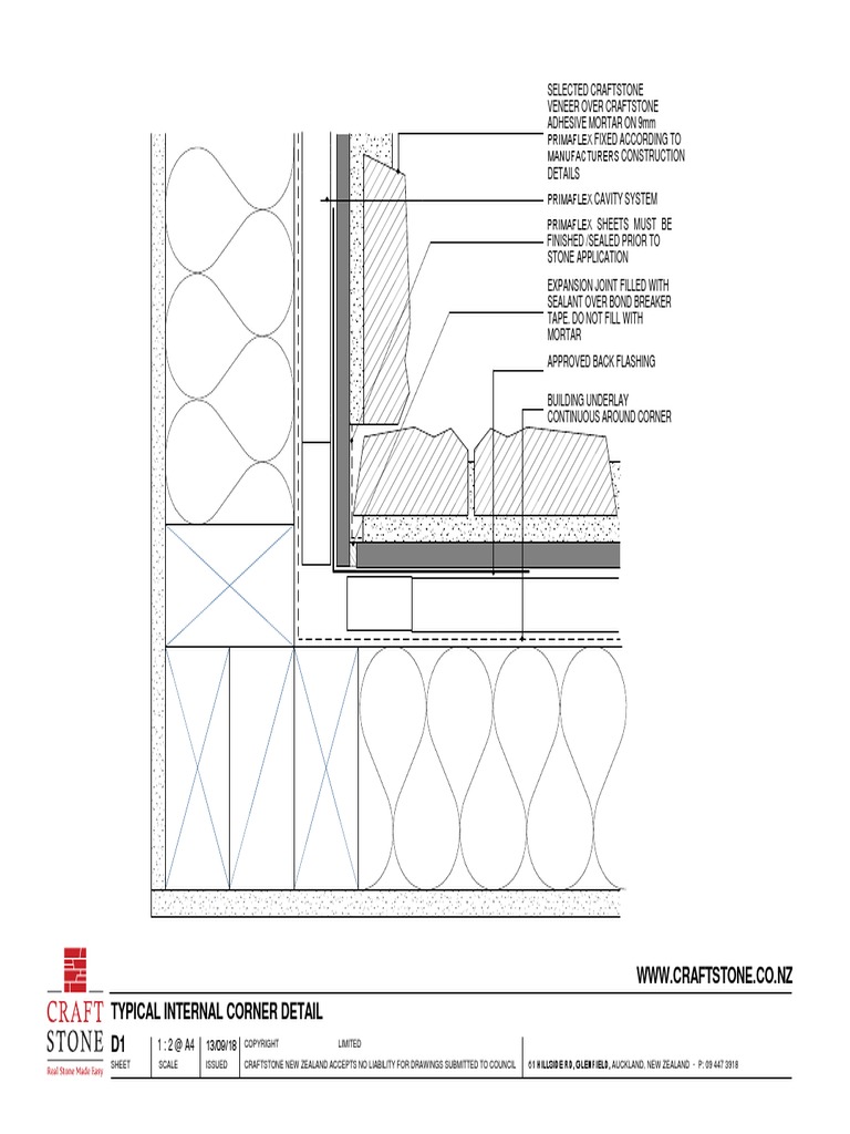 D1 Internal Corner Detail | PDF | Building Engineering | Civil Engineering