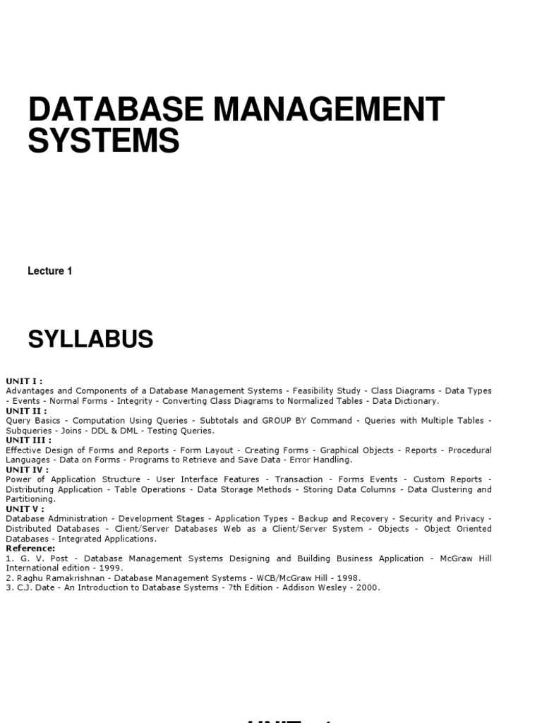 Database Management Systems | PDF | Databases | Computing