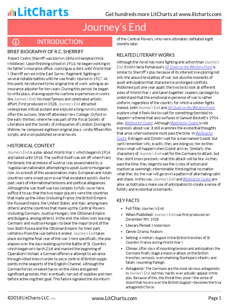 Journeys End LitChart | PDF | History