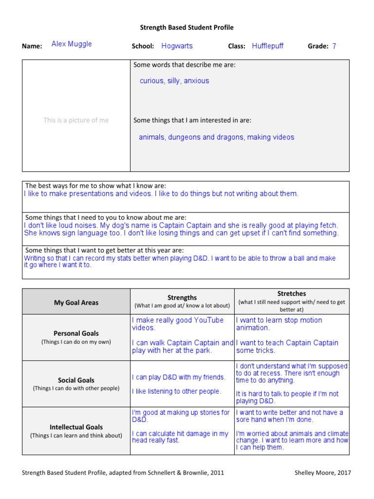 Strength-Based-Student-Profile A | PDF | Dungeons & Dragons