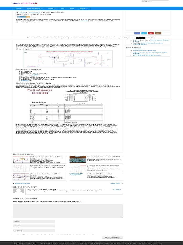 Broken Wire Detector: Construction & Working | PDF | Electrical Network ...