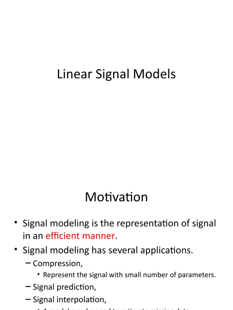 Chapter 2 Linear Signal Models | PDF | Autoregressive Model ...