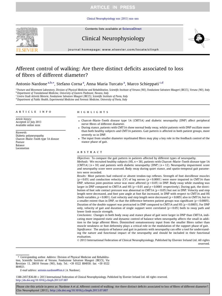 Clinical Neurophysiology: Antonio Nardone, Stefano Corna, Anna Maria ...