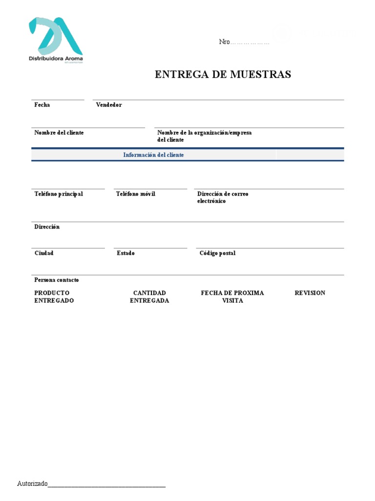 Entrega de Muestras | PDF