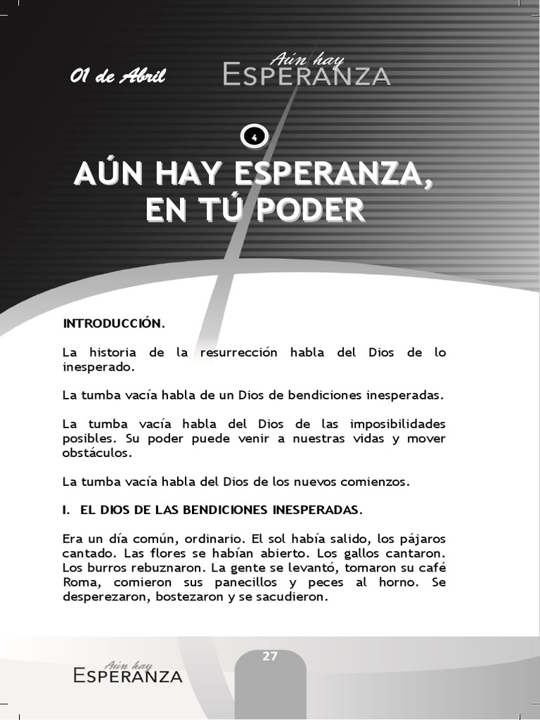 Dios de Bendiciones Inesperadas | PDF | La resurrección de Jesús | María, madre de Jesús