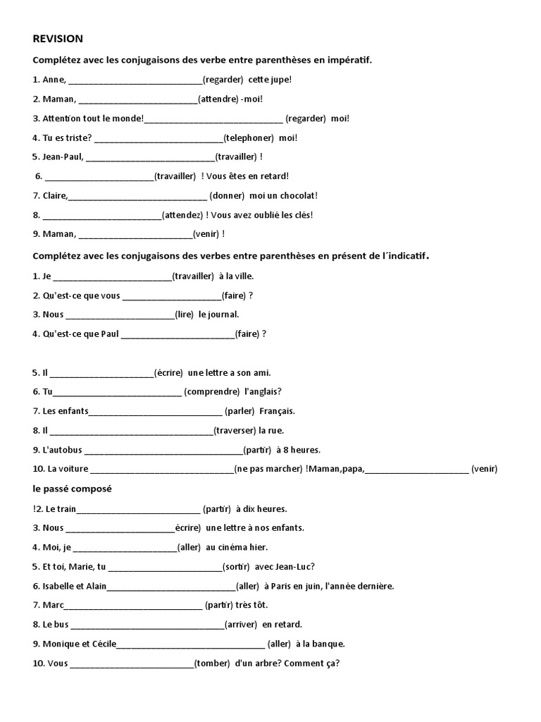 Revision Formas Verbales | PDF | Verbe | Linguistique