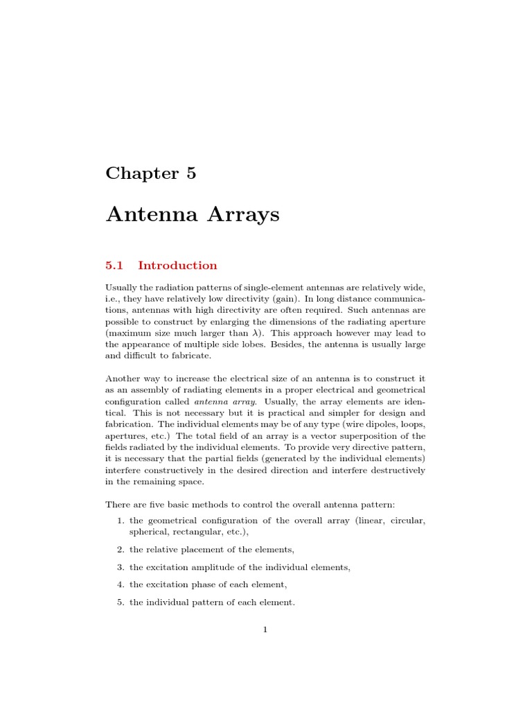 Antenna Analysis and Design Chapter 5 | PDF | Antenna (Radio) | Electrodynamics